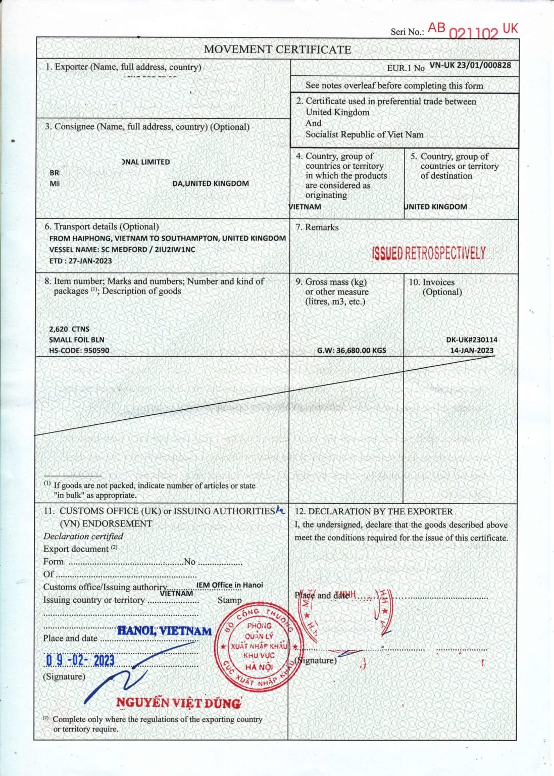 Hướng dẫn xin CO form EUR.1 (EVFTA) xuất khẩu đi Châu Âu EU