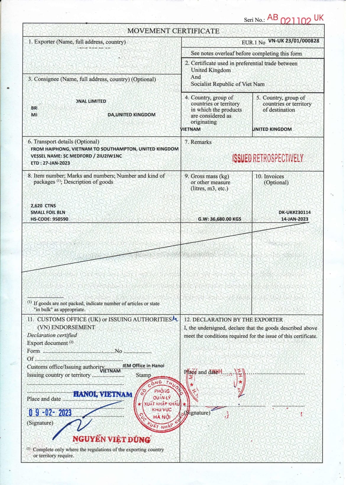 Hướng dẫn xin CO form EUR.1 (EVFTA) xuất khẩu đi Châu Âu EU