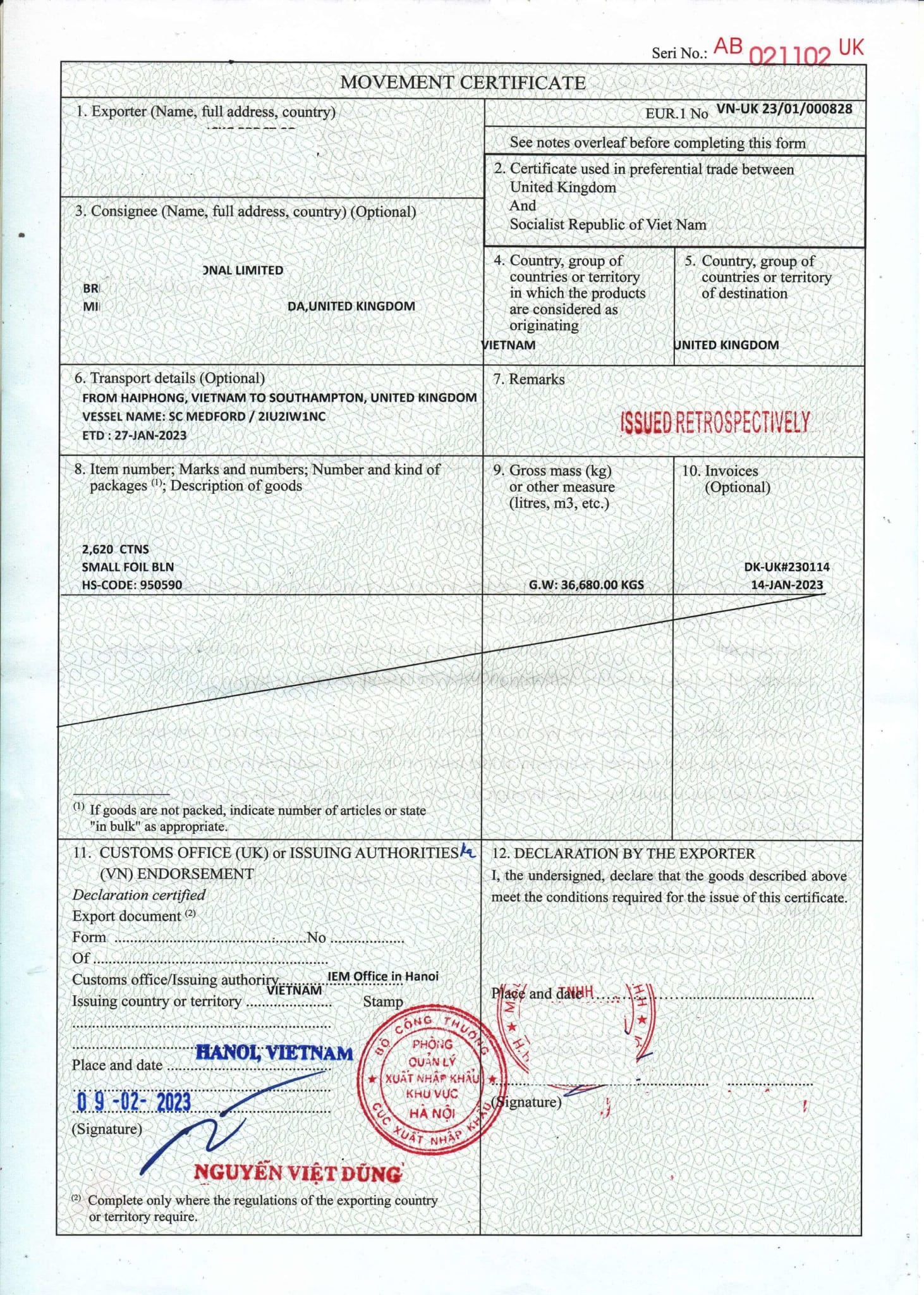 Hướng dẫn xin CO form EUR.1 (EVFTA) xuất khẩu đi Châu Âu EU